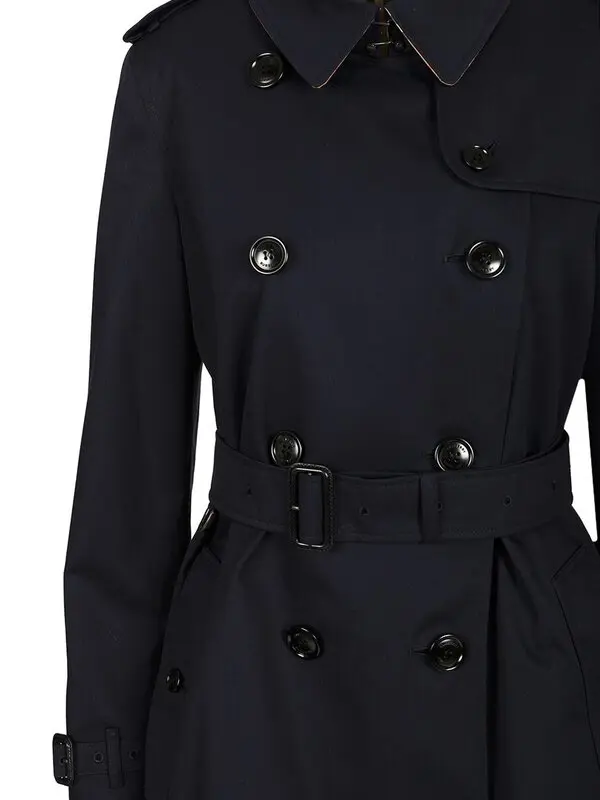 Burberry Heritage Kensington Trench Coat - Blue