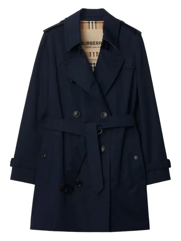 Burberry Heritage Kensington Trench Coat - Blue