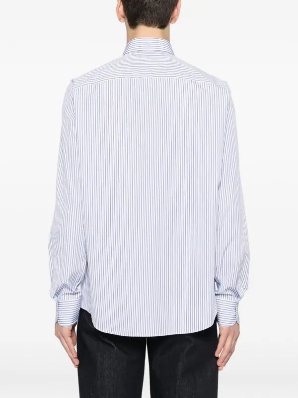 Valentino Garavani Striped Cotton Button-down Shirt - Blue