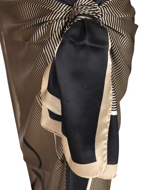 Saint Laurent Cassandre Striped Stole - Blue