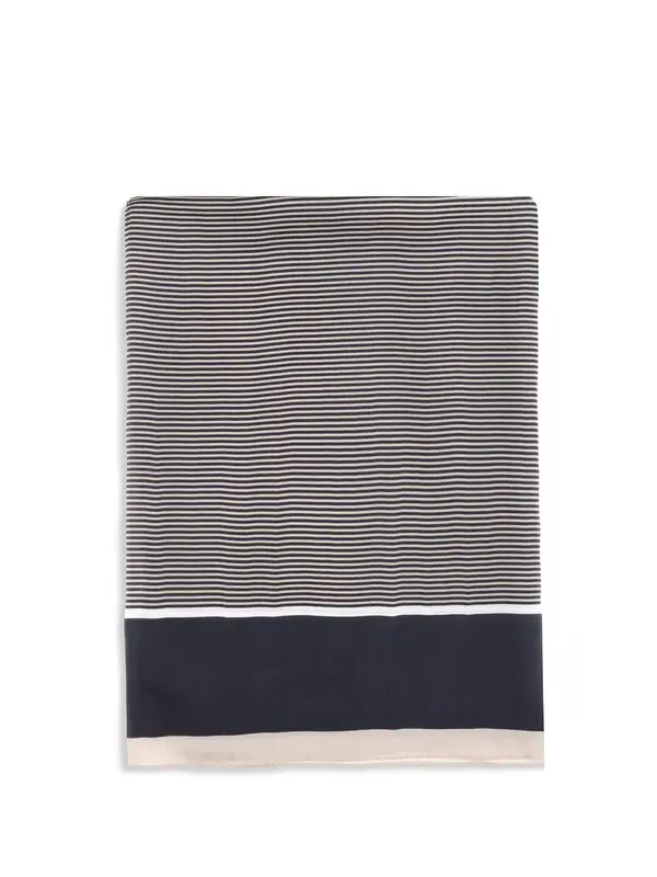 Saint Laurent Cassandre Striped Stole - Blue