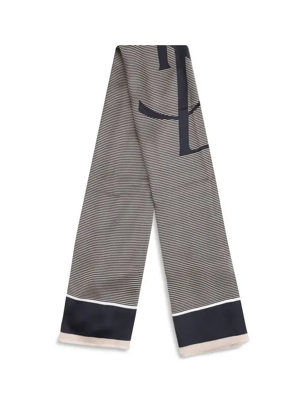 Saint Laurent Cassandre Striped Stole - Blue