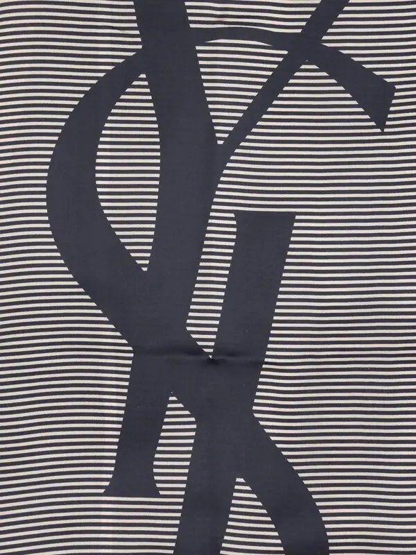 Saint Laurent Cassandre Striped Stole - Blue