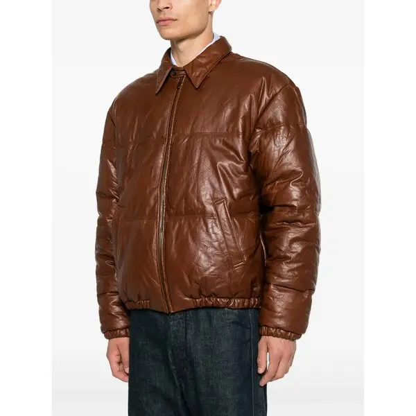 Prada Leather Jacket With Braided Trim
