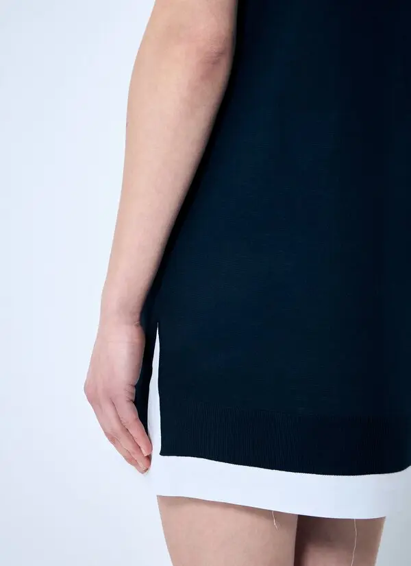 Miu Miu Knit And Poplin Mini Dress