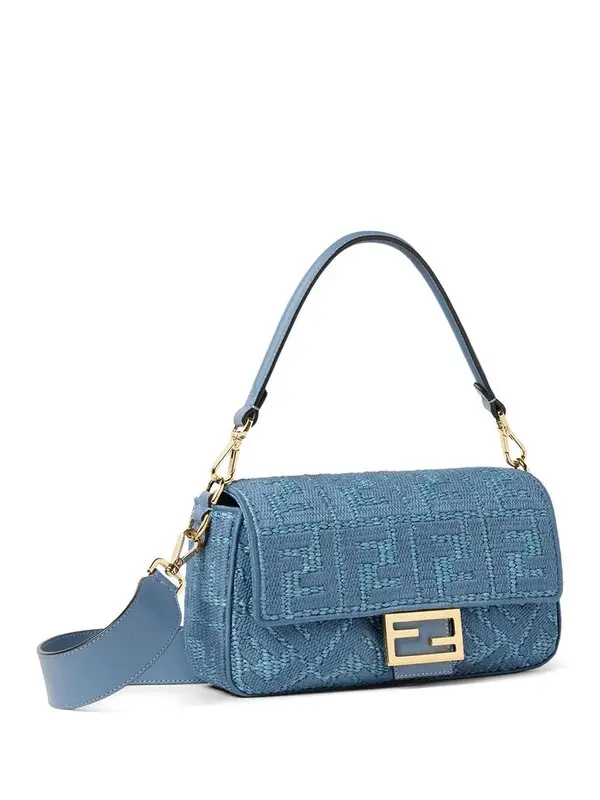 Fendi Baguette Medium Raffia Shoulder Bag