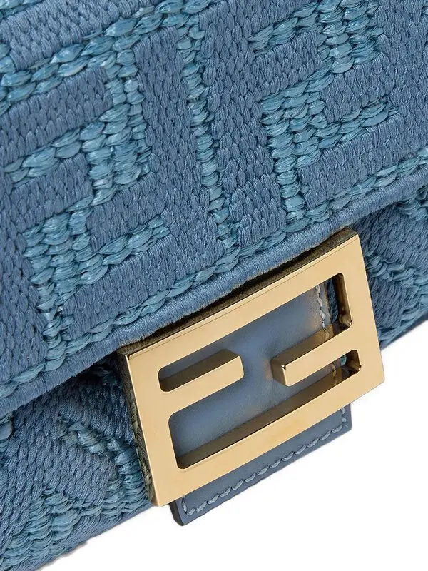 Fendi Baguette Medium Raffia Shoulder Bag