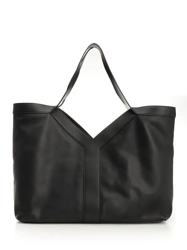 Saint Laurent Large Y Tote Bag In Grained Leather