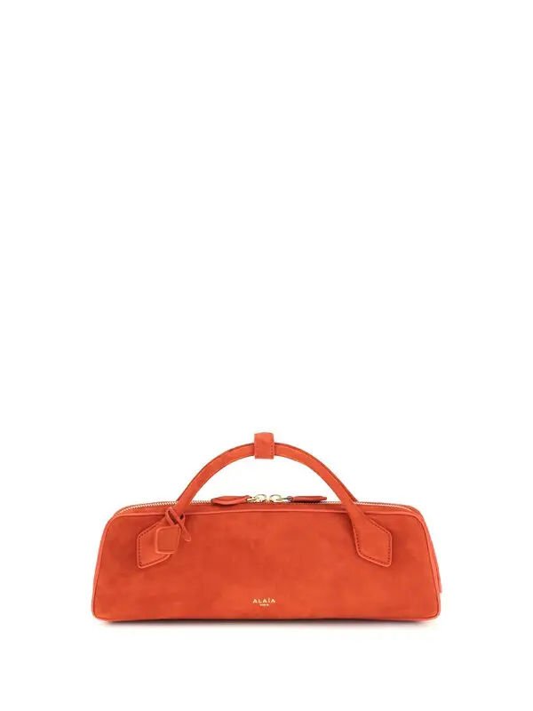 Alaïa Le Teckel Suede Clutch Bag - Red