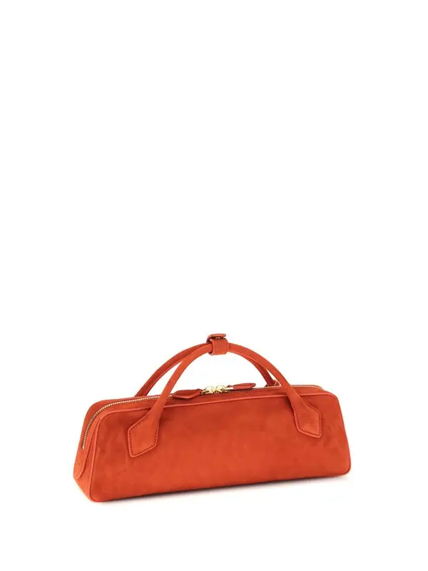 Alaïa Le Teckel Suede Clutch Bag - Red