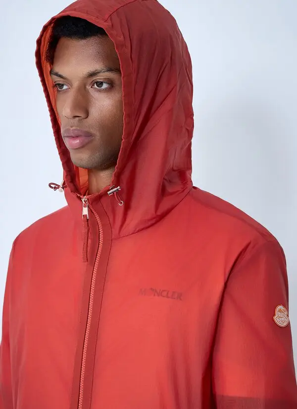 Moncler Hamlin Zip-up Hooded Jacket With Logo Patch