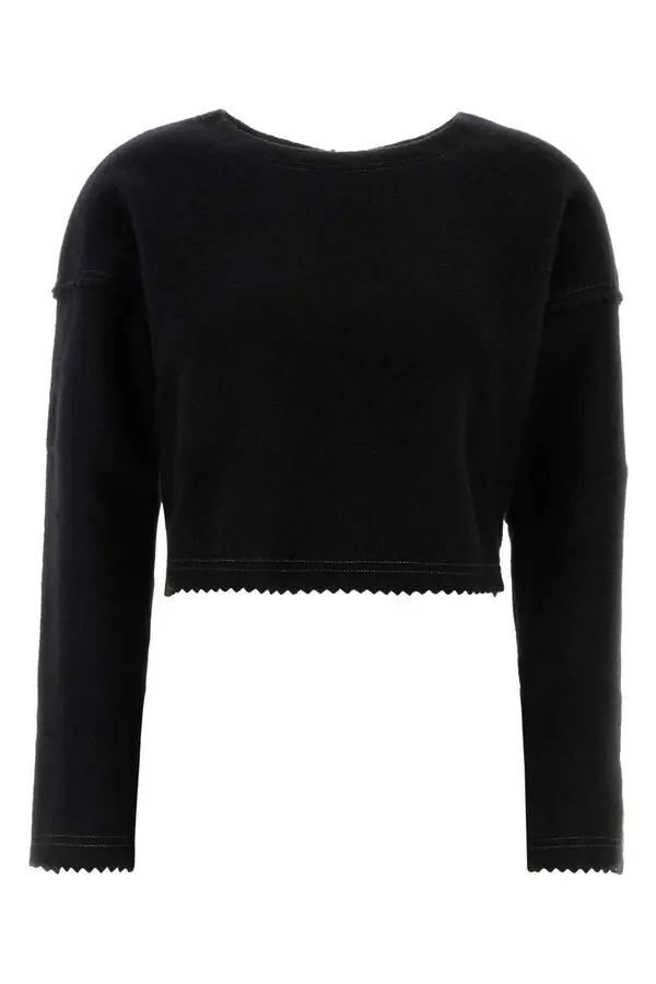 Max Mara Wool Blend Crespo Sweater - Black