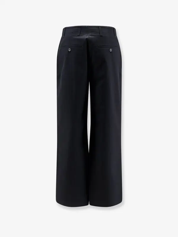 TOTEME Relaxed Cotton Wide-leg Trousers - Black