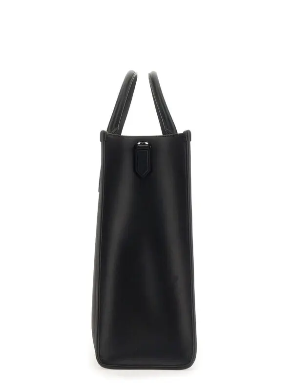 Dolce & Gabbana Large Shopping Bag With Logo - Black