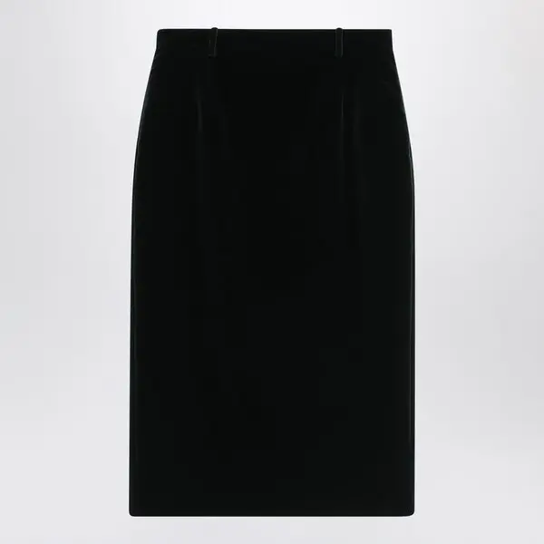 Saint Laurent Velvet Wrap Midi Skirt