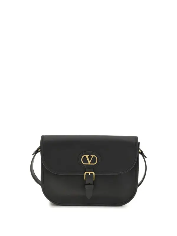 Valentino Garavani Antibes Calfskin Shoulder Bag - Black
