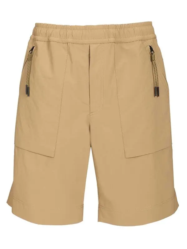 Moncler Froissé Technical Shorts - Cream
