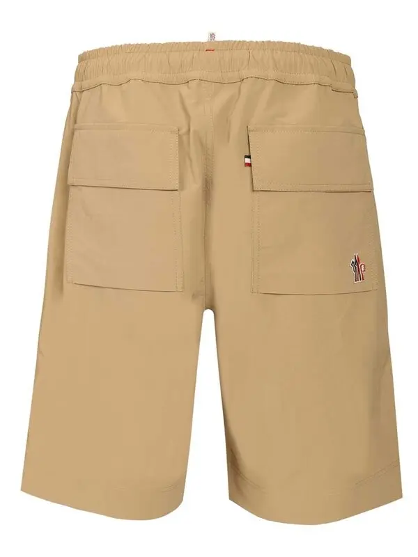 Moncler Froissé Technical Shorts - Cream