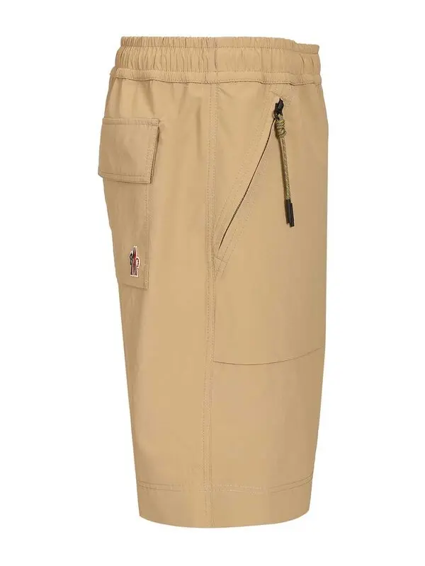 Moncler Froissé Technical Shorts - Cream