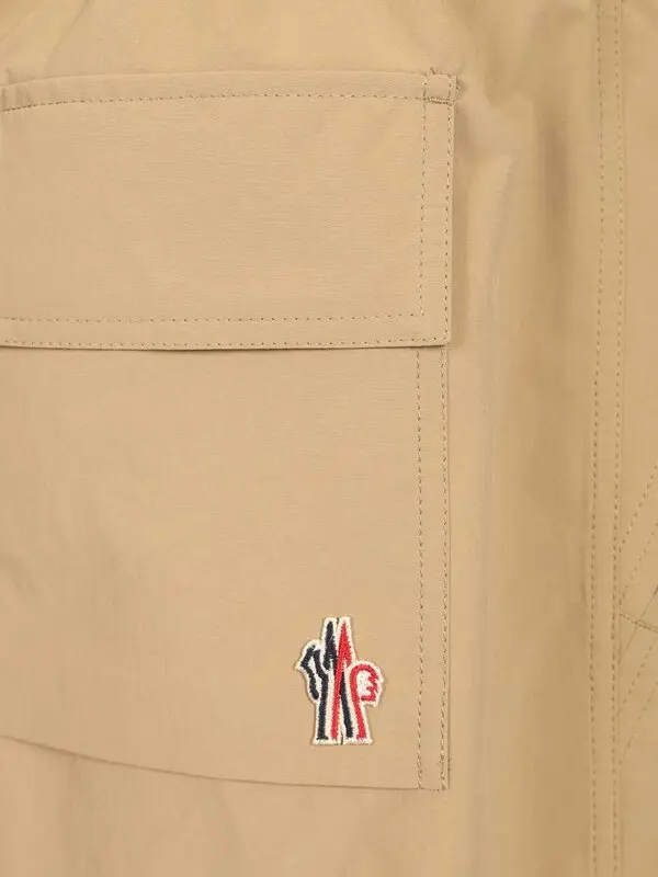 Moncler Froissé Technical Shorts - Cream