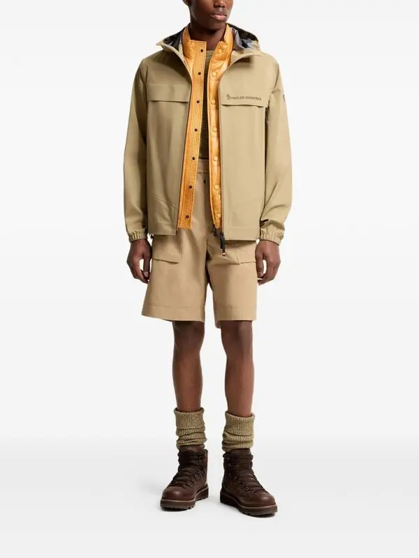 Moncler Froissé Technical Shorts - Cream