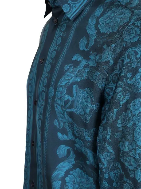 Versace Baroque Print Shirt - Blue