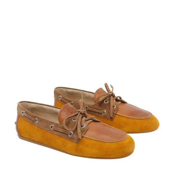 Miu Miu Suede Wrapped Loafing Moccasins - Brown