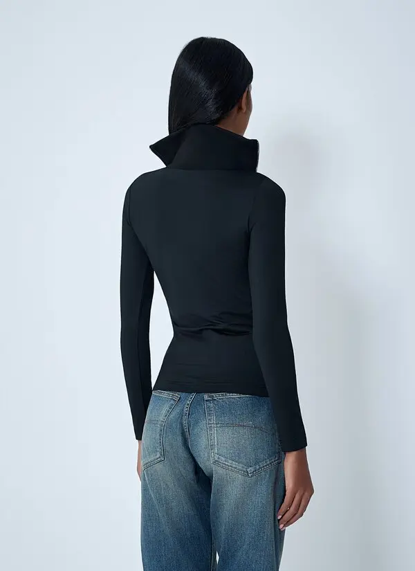 Balenciaga Bra Cup Zip-up Jacket With Ruched Front