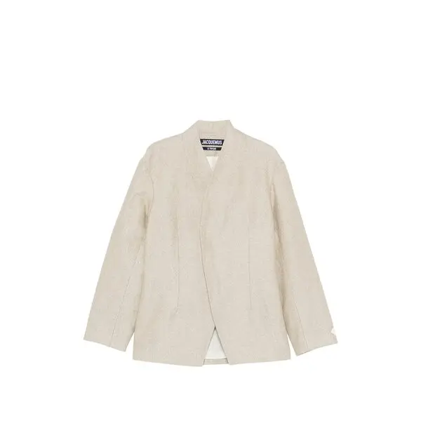 Jacquemus Beige Textured Wrap Jacket