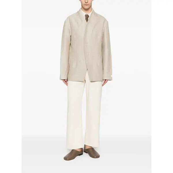 Jacquemus Beige Textured Wrap Jacket
