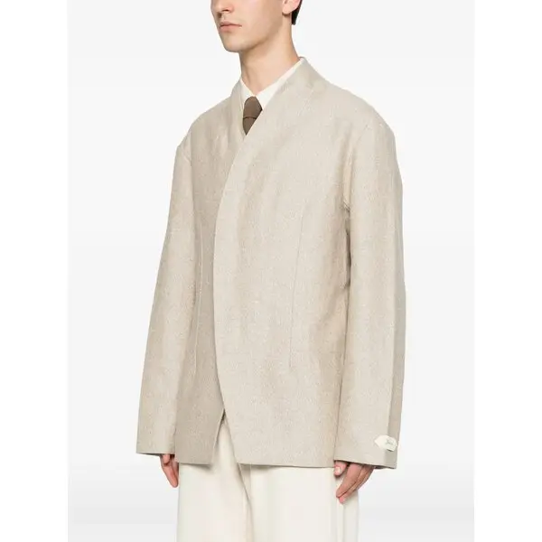 Jacquemus Beige Textured Wrap Jacket