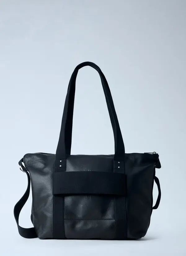 Rick Owens Textured Leather Tote Bag - Black