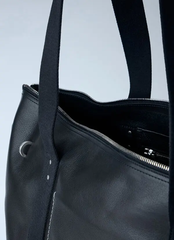 Rick Owens Textured Leather Tote Bag