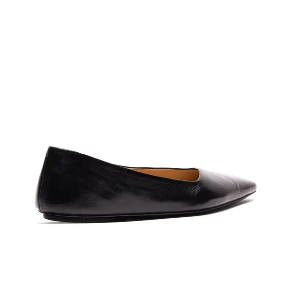 Marsèll Leather Pointed Toe Flats - Black