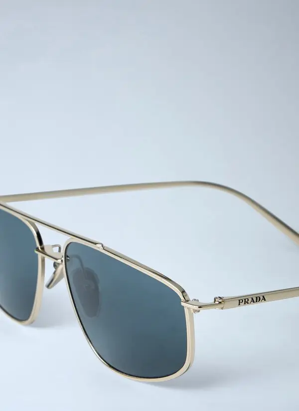 Prada Square Frame Sunglasses - Gold