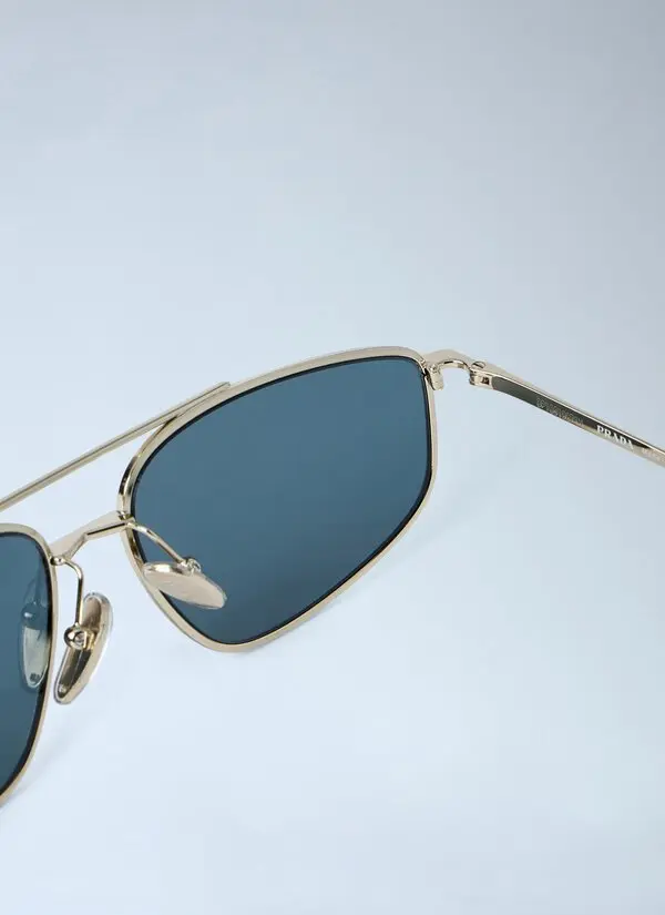 Prada Square Frame Sunglasses - Gold