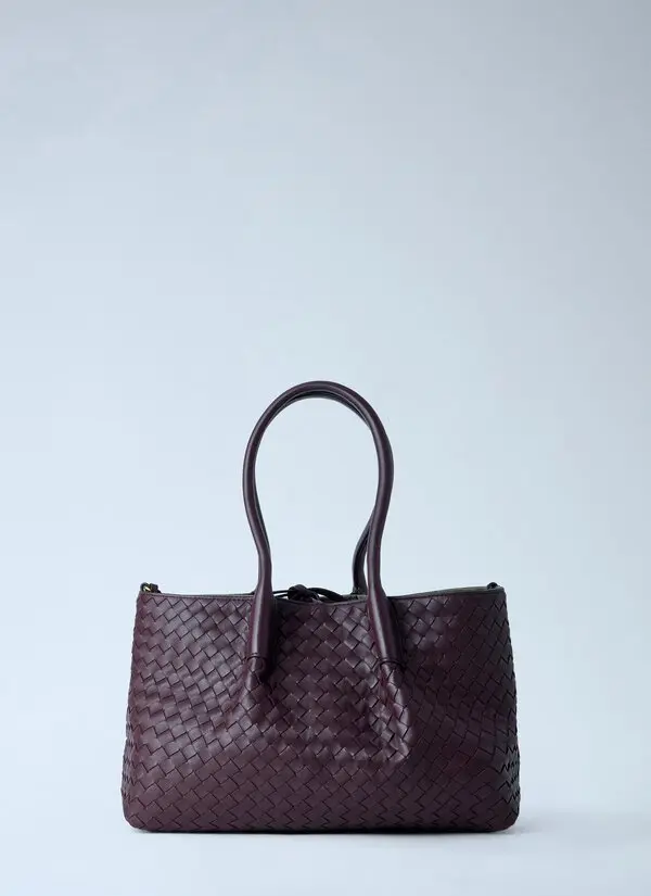 Bottega Veneta Pinacoteca Intrecciato Leather Shoulder Bag - Multicolor