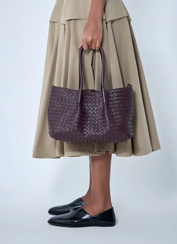 Bottega Veneta Pinacoteca Intrecciato Leather Shoulder Bag - Multicolor
