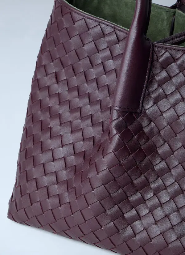 Bottega Veneta Pinacoteca Intrecciato Leather Shoulder Bag - Multicolor