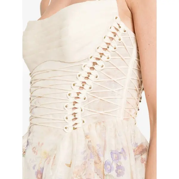 Zimmermann Floral Print Corset Dress