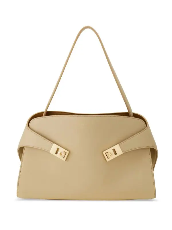 FERRAGAMO Hug Soft Medium Shoulder Bag - Gray
