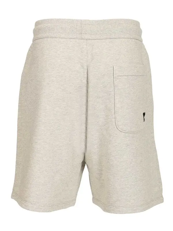 Ami Cotton Fleece De Coeur Shorts