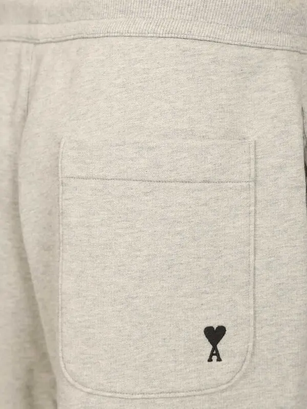 Ami Cotton Fleece De Coeur Shorts