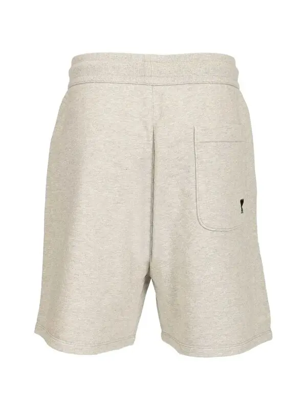 Ami Cotton Fleece De Coeur Shorts