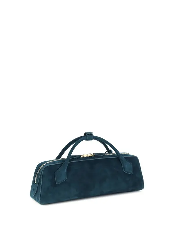 Alaïa Le Teckel Goat Leather Clutch - Blue