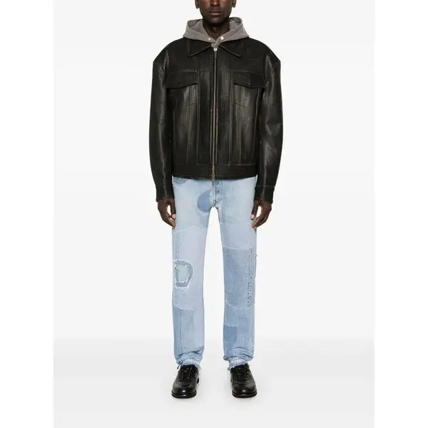 GALLERY DEPT. Indigo Cotton Patchwork Jeans