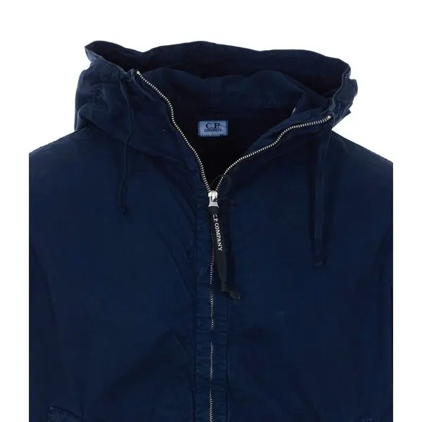 C.P. COMPANY Hooded Micro-reps Jacket - Blue