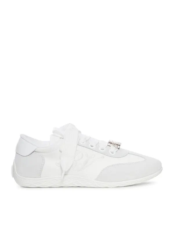 ROGER VIVIER Viv Low Suede Sneakers With Buckle Detail