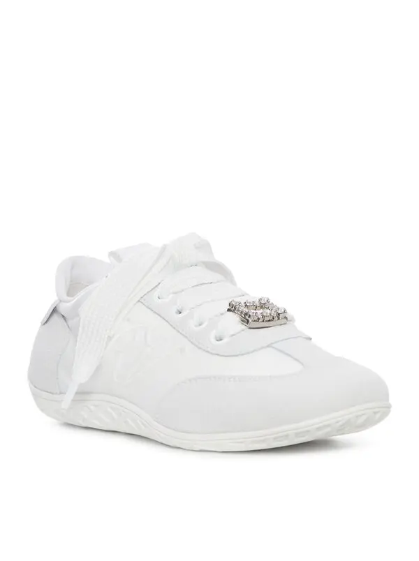 ROGER VIVIER Viv Low Suede Sneakers With Buckle Detail