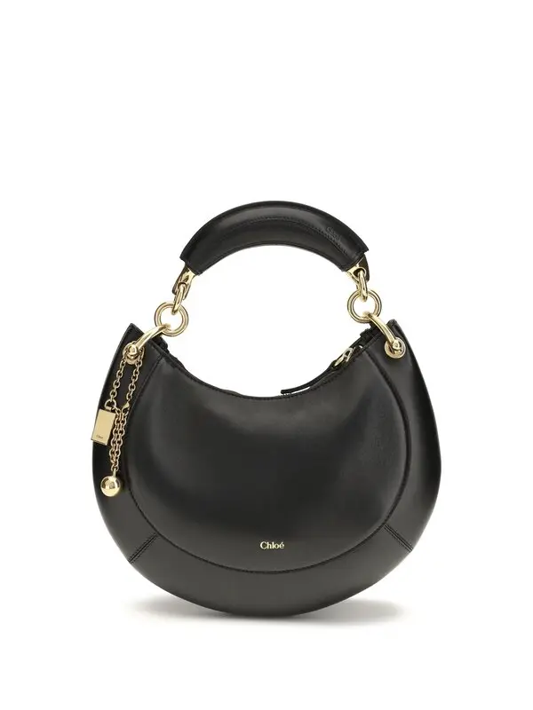 Chloé Marcie Shoulder Bag In Calfskin - Black